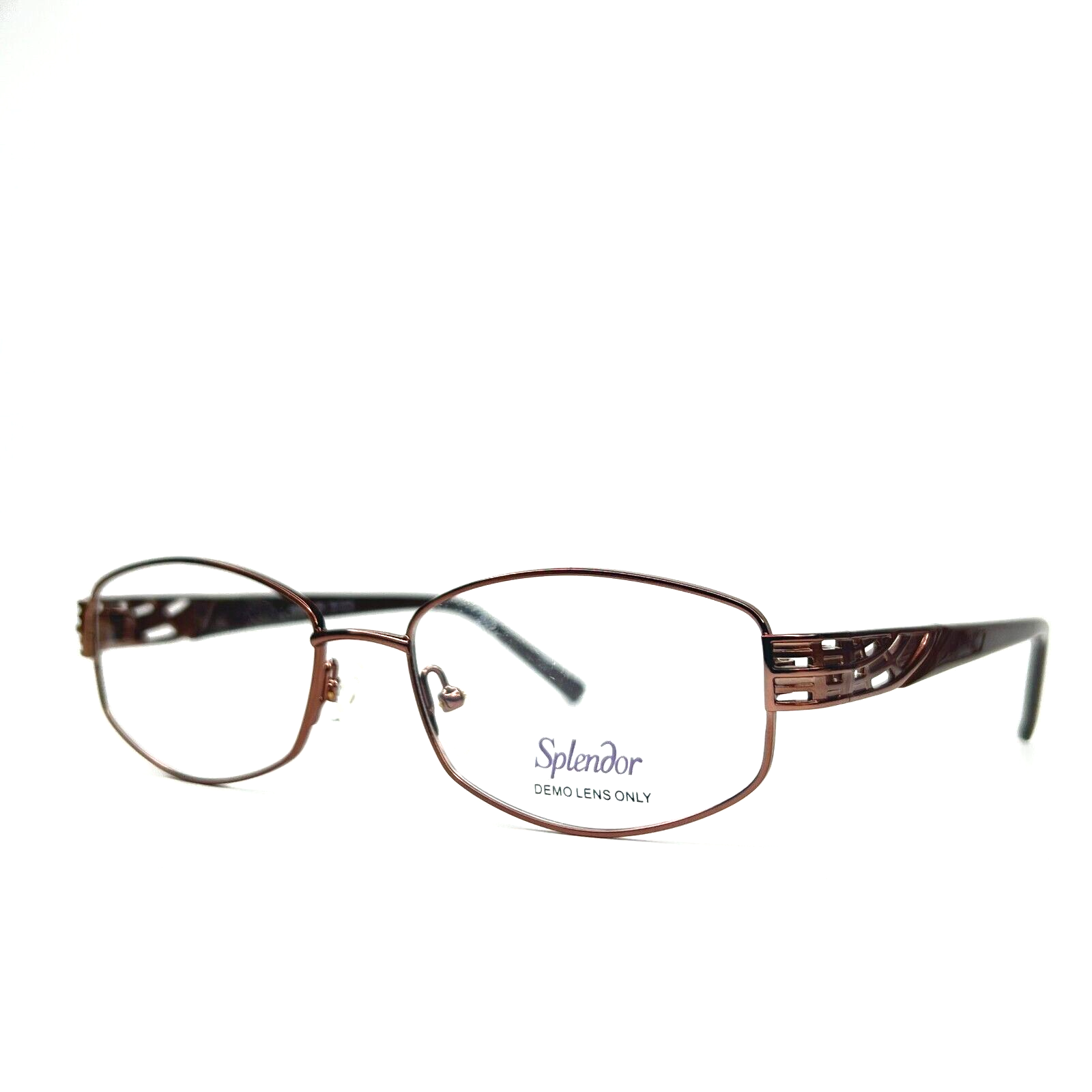 Splendor SP 0008 BR Brown Rectangular Full Rim Eyeglasses Frame 53[]17 ...