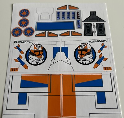 Lego Star Wars Custom Sticker for 7676 322nd Version Republic Attack ...