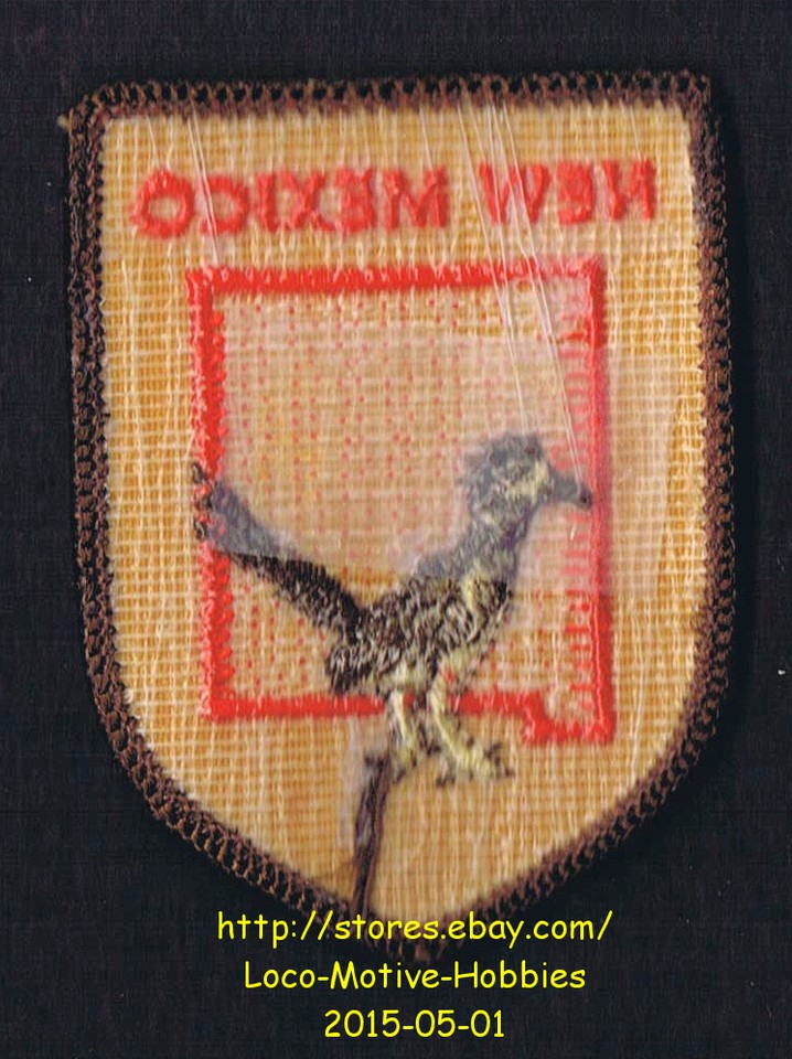 LMH PATCH Badge NEW MEXICO State Bird ROADRUNNER Outline Silhouette NM ...