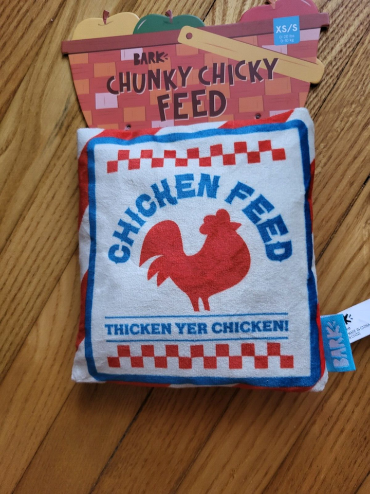 Bark Box-Chunky Chicky Feed-Plush Dog Toy-XS/Small or up to 20 pounds ...