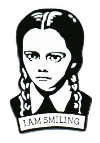 Gothic Pin Punk Pin Adams Family Pin Wednesday I AM SMILING Hat Lapel ...