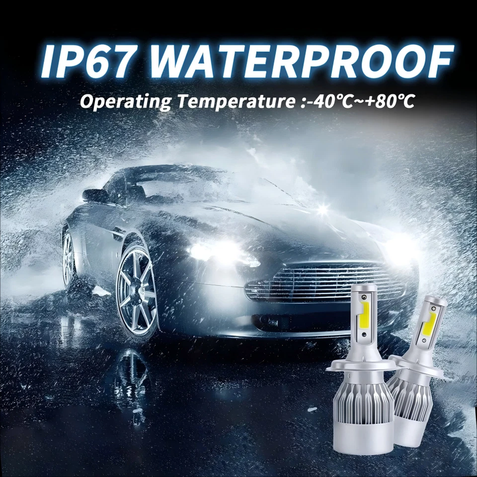 4PCS 4x6" inch LED Headlights Hi/Lo Beam H4 For Chevrolet Monte Carlo ...