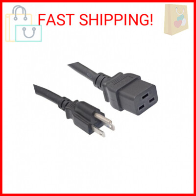 Cablelera North American Power Cord Extension, NEMA 5-15P to C19, 6 ...
