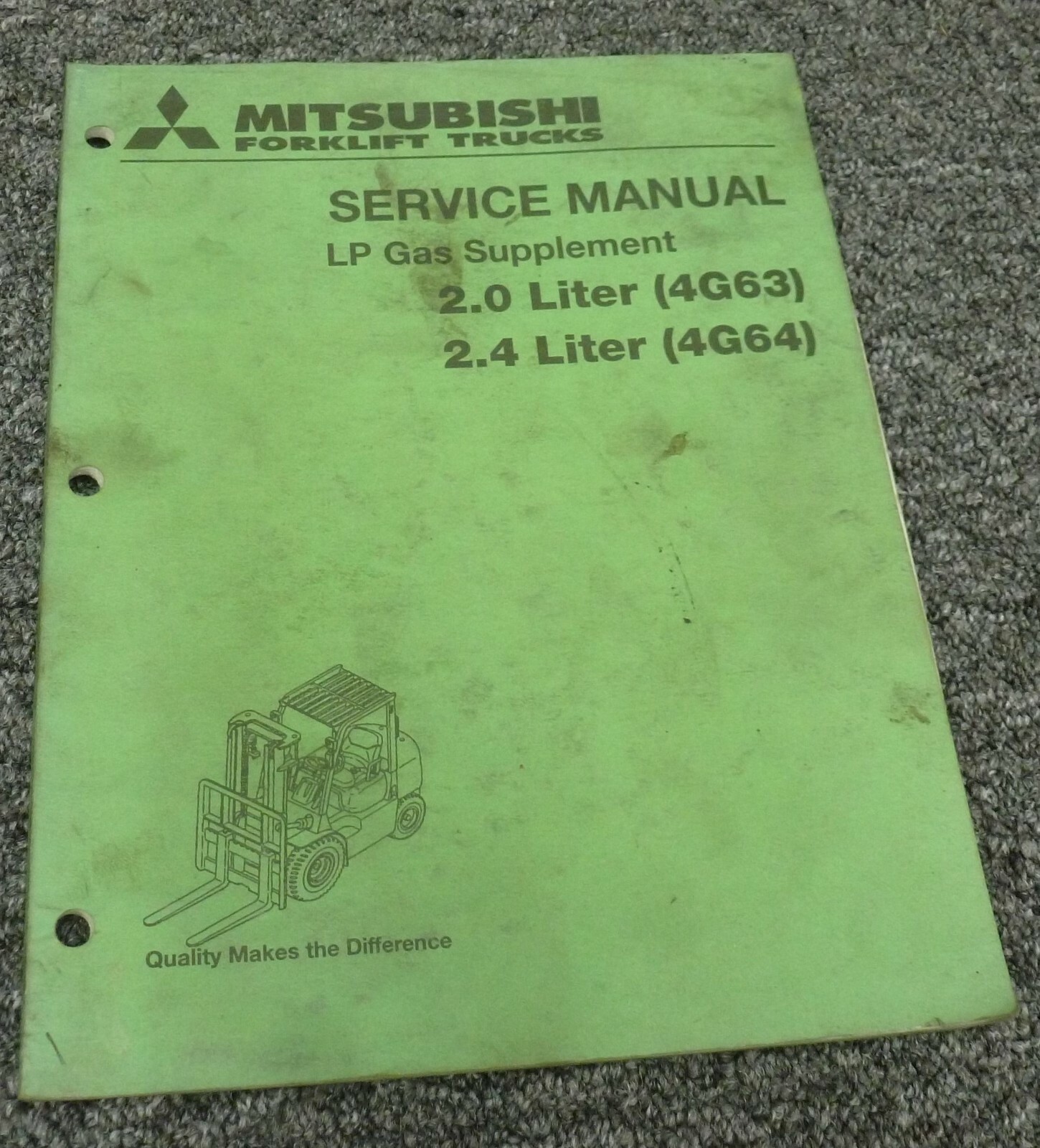 Mitsubishi 4G63 4G64 Engine On FG30 LP Gas Service Repair Manual ...