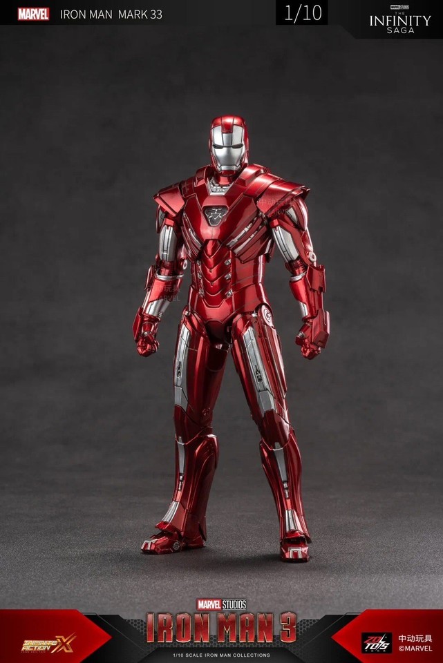 zd toys iron man mark 33 mk33 SILVER CENTURION action figure marvel ...