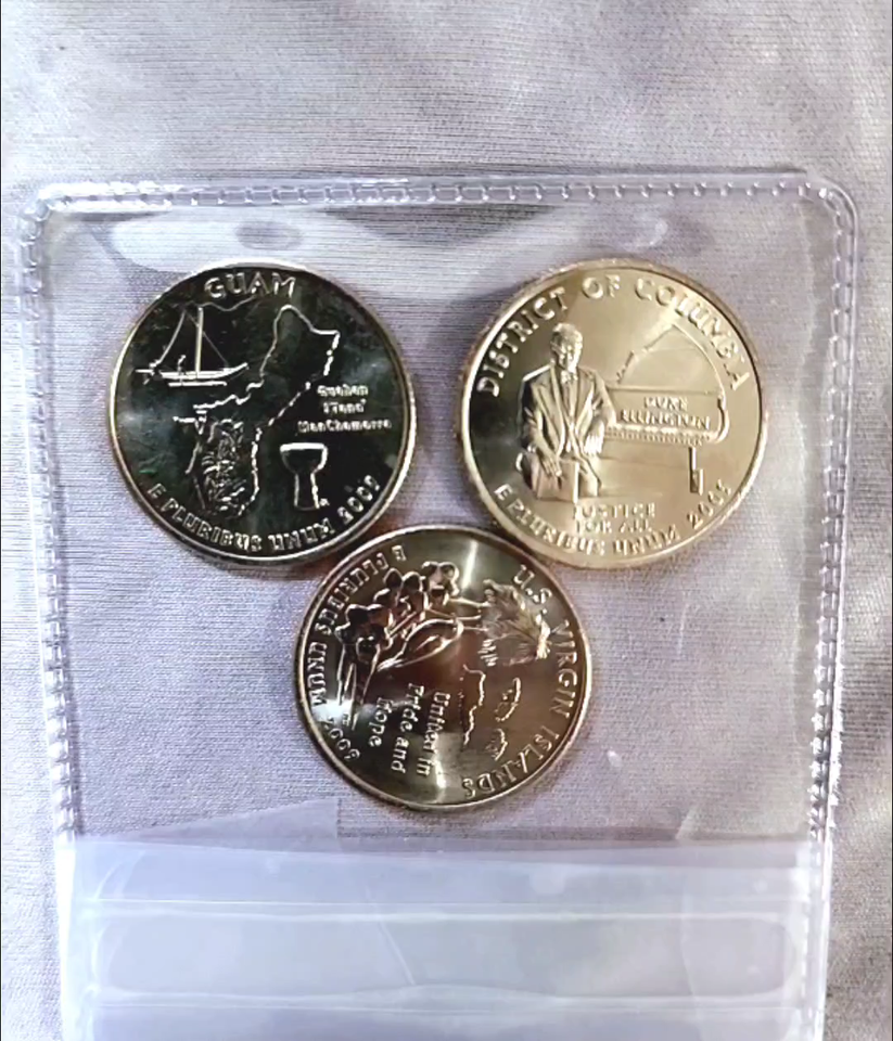 2009 D WASHINGTON D.C.AND U.S. TERRITORIES QUARTER 6 COIN SET ...