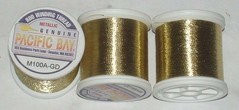 4 SPOOLS PACIFIC BAY METALLIC GOLD ROD WINDING THREAD. "A" | eBay