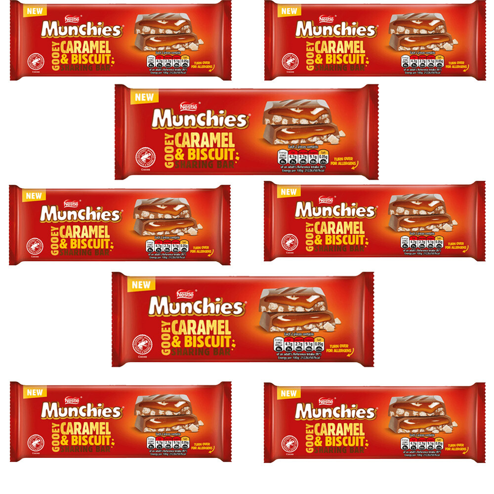 Munchies Caramel & Biscuit Chocolate Sharing Bar 87g | eBay UK