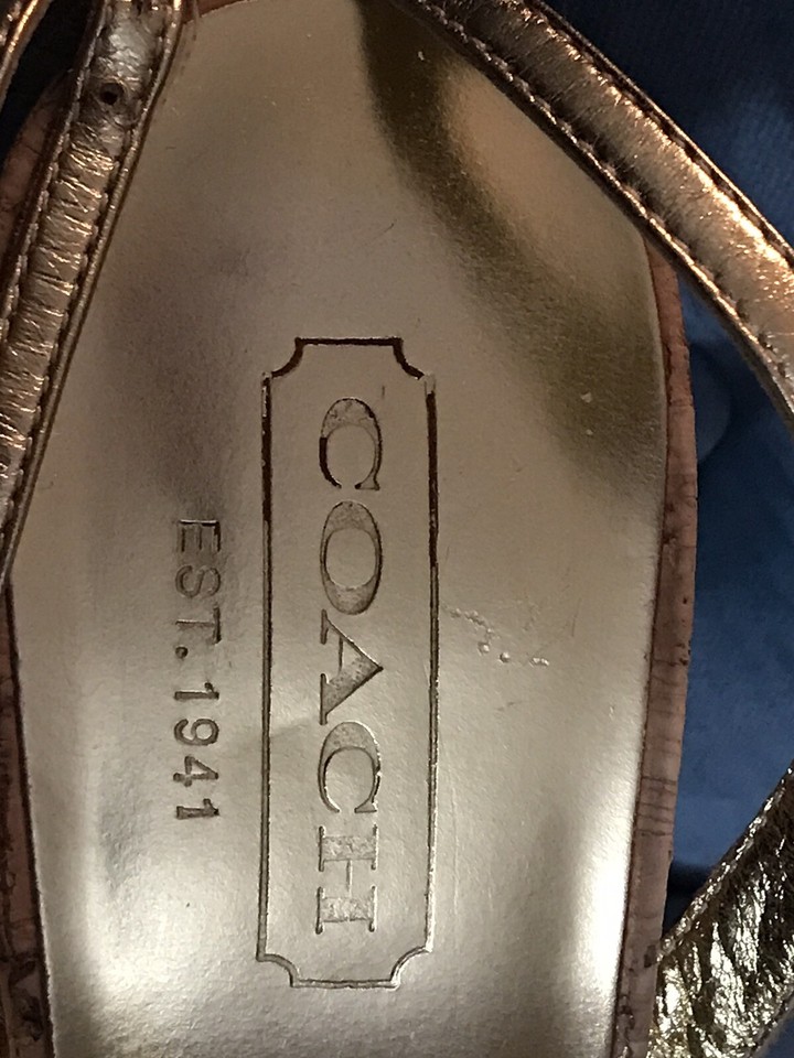 Beautiful Coach Strappy Gold Heels 'Gianna' Used Condition | eBay