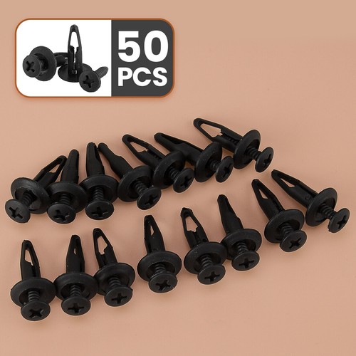 50x Fastener Scrivet Rivet Grille Trim Clip Fit for Ford Ranger Mazda ...