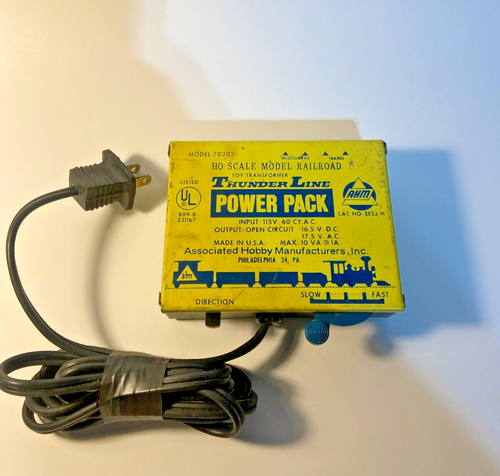 AHM OEM HO SCALE 702063 THUNDER LINE POWER PACK MODEL RAILROAD TRAIN ...