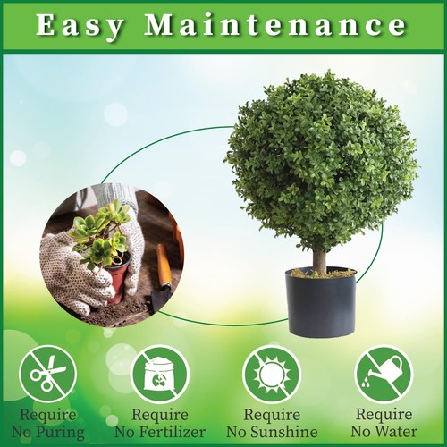 Silk Tree Warehouse Company Inc LPB446GR Topiary - Green (2 Pack) for ...