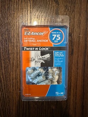 EZ Ancor Self Drillling Drywall Anchor 75 lb Capacity 25310 Pack of 50 ...