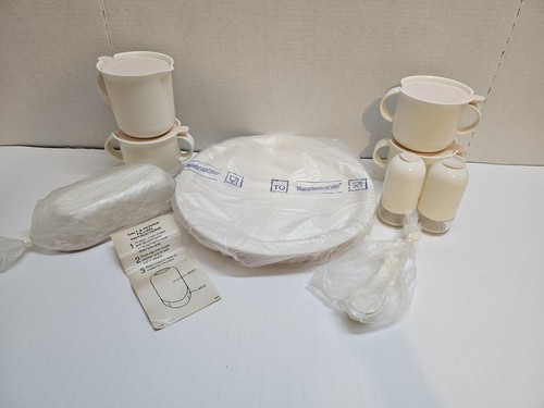 11 Peice Tupperware Ivory Pale Pink Vintage Set | eBay