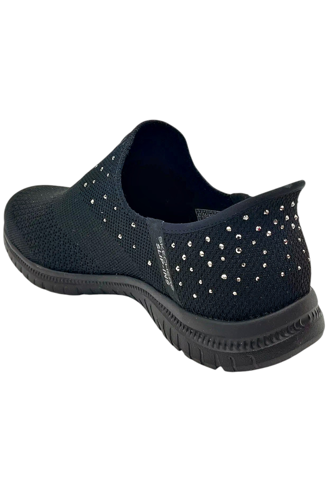 Skechers Women's Slip-ins Virtue Rhinestone Shoes Starlight Black | eBay