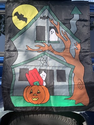 3X5 Halloween Themed Haunted House Flag | eBay