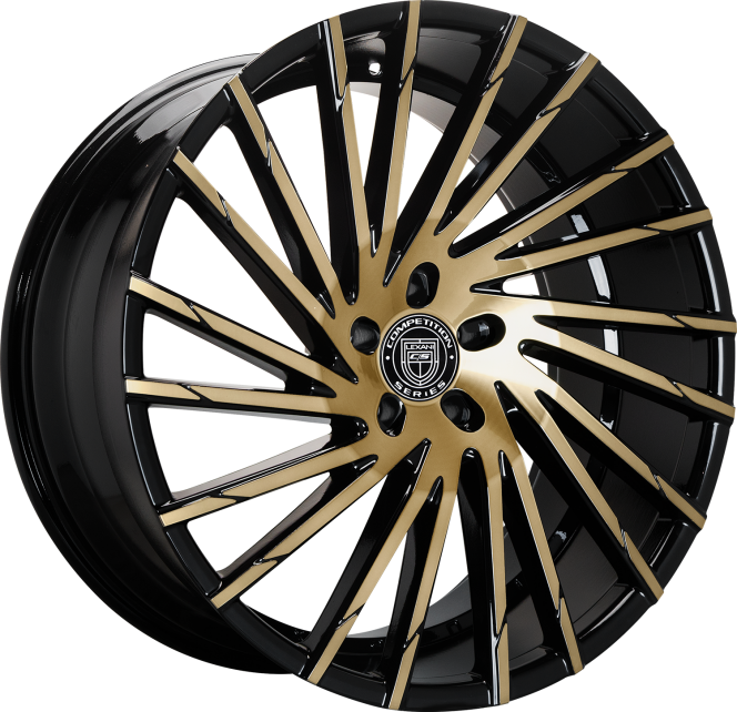 (4) 22x9 22x10 Staggered Lexani Wheels Wraith Gloss Black Rims RWD AWD ...