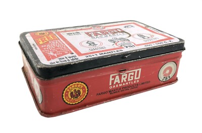 Old Original Fargo Gas Mantle Advertising Litho Tin Box – Empty Tin box ...