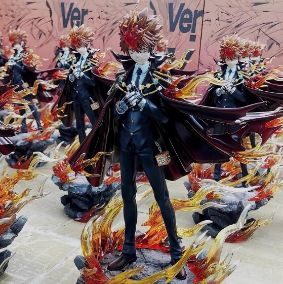 New HITMAN REBORN! Sawada Tsunayoshi 38cm Anime PVC Figure Model Toy ...