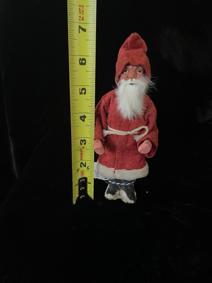Antique Vintage German Belsnickel Santa Figurine Clay Face With Wood ...