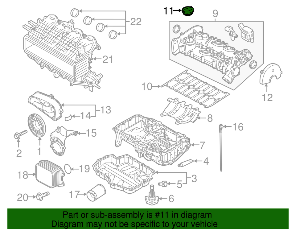 Genuine Audi Filler Cap 04E-103-485-B | eBay