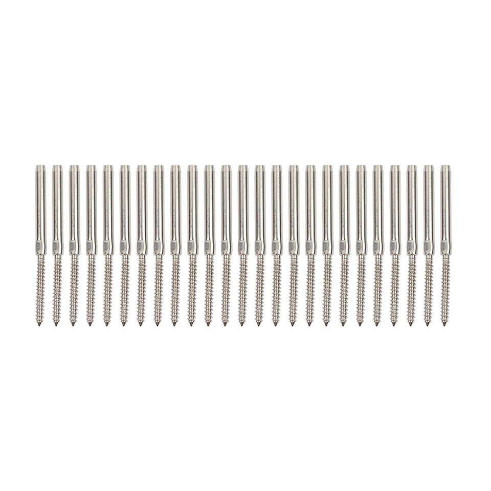 100Pcs T316 Stainless Steel Lag Stud Hand Swage L+R Cable Railing for 3 ...