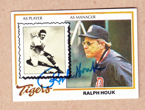 Ralph Houk (Dec) signed 1978 Topps card #684-Detroit Tigers | eBay
