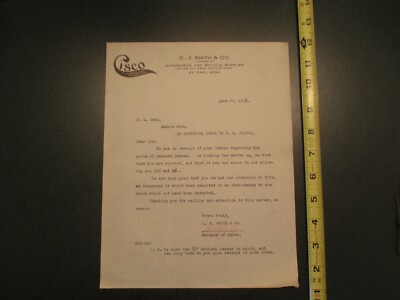 1918 Cisco CJ Smith Automobile Bicycle Supplies St Paul Minnesota ...