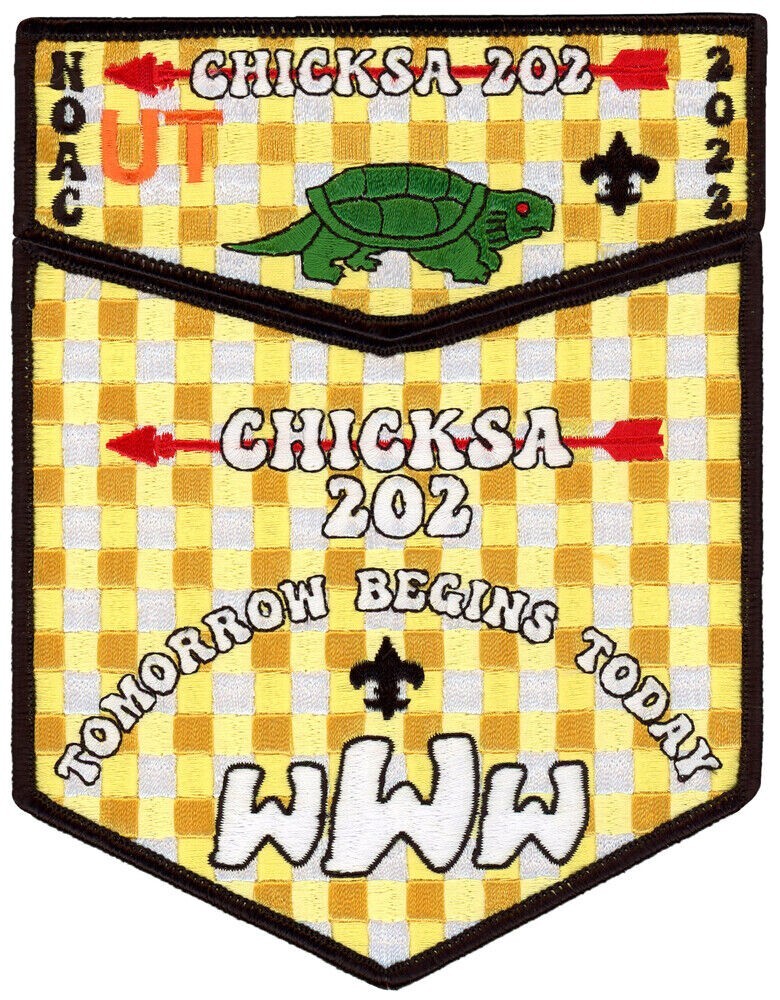 Boy Scout OA 202 Chicksa Lodge 2022 NOAC Black Border Flap Set | eBay