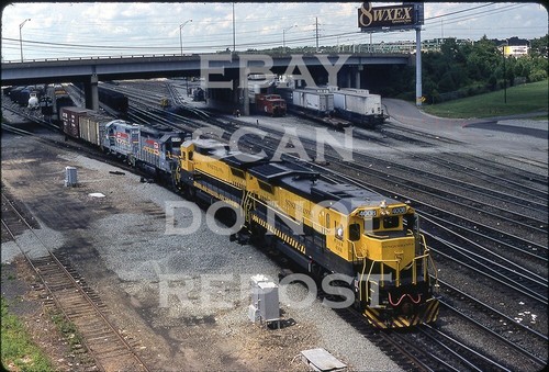 CSX Freight w/(2) NYSW B40-8's, SDP35, GP16 @ Richmond, VA 1988 Original Slide | eBay