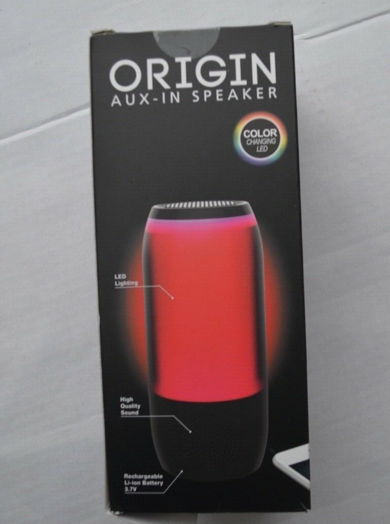 BASS JAXX ORIGIN AUX-IN SPEAKER, MULTI COLORS BLUE,/RED/GREEN AUXILLARY ...