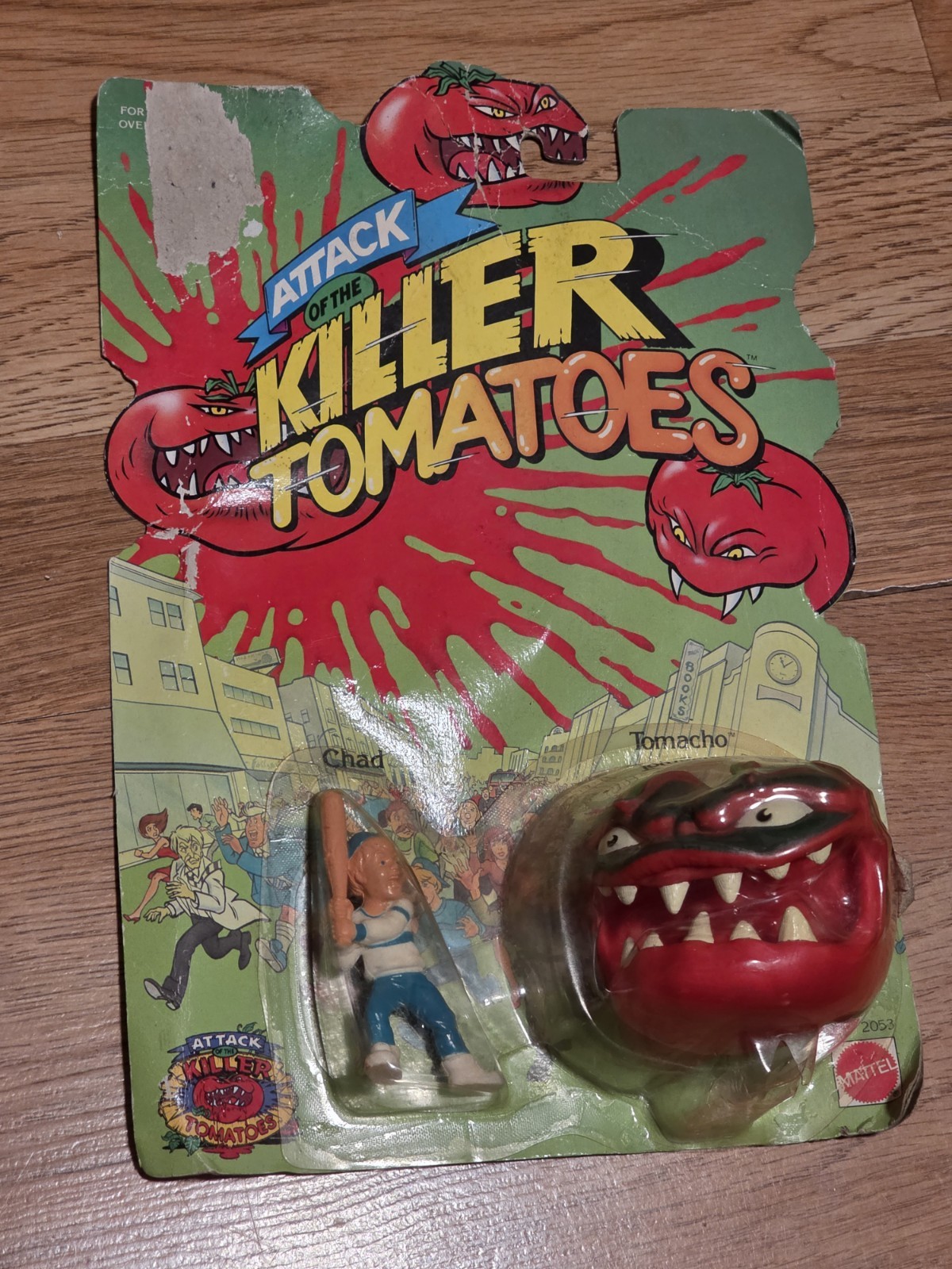Vintage 1991 Mattel Attack of The KILLER TOMATOES Chad vs. Tomacho NIB ...