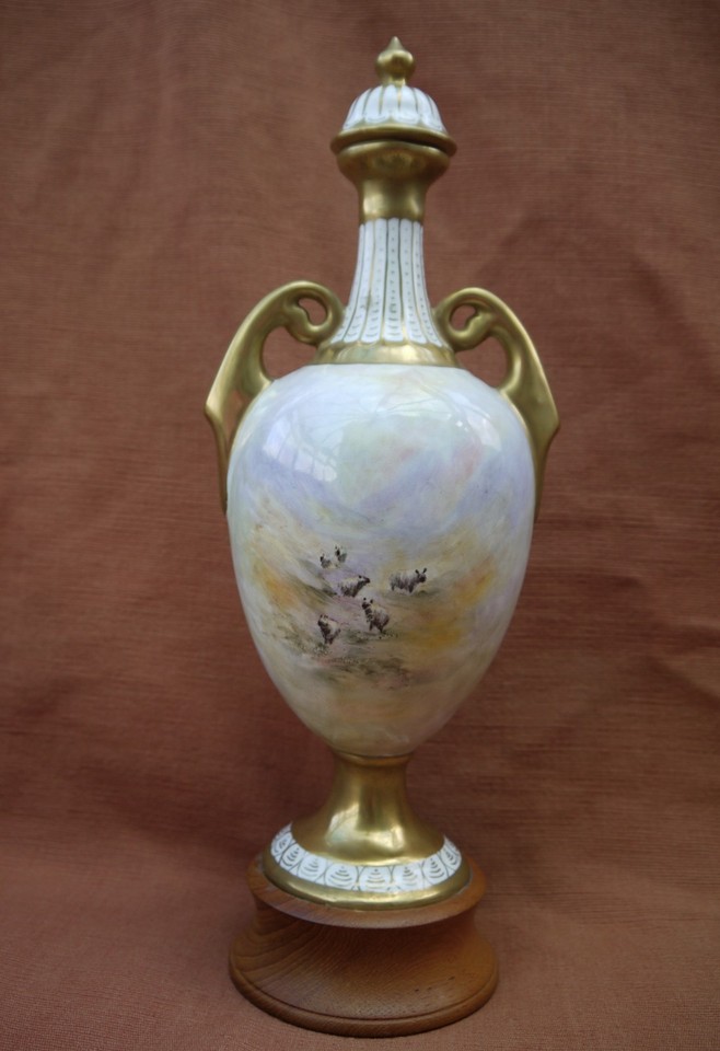 David Bowkett Ceramics Vase Painted by David Scyner (Ex Royal Worcester ...