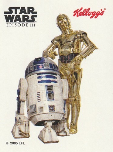 Kellogg's 2005 Star Wars Episode III Sticker - R2-D2 & C-3PO | eBay