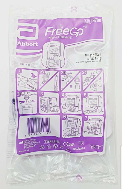 Set of 3 Abbott FREEGO Enteral Feeding Set - Pump Giving Set S790 for ...