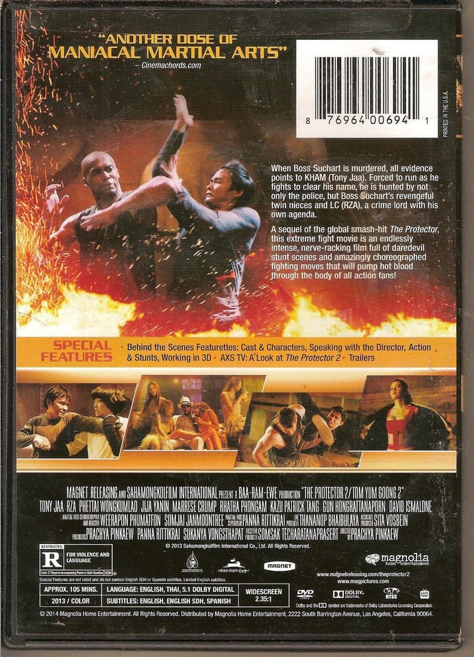 "The Protector 2" (Magnolia DVD 2014) sequel; extreme MMA movie w Tony ...