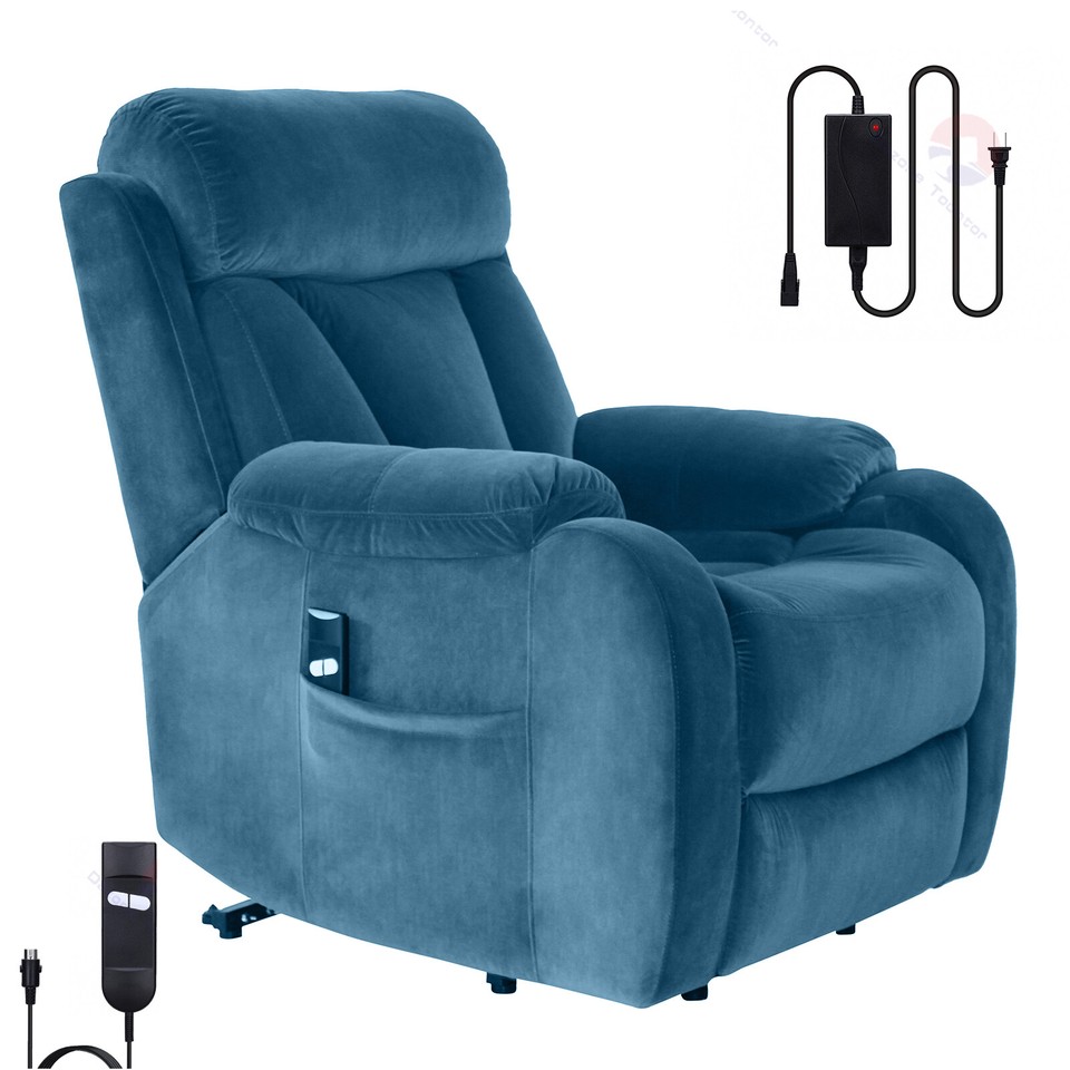 Power Lift Recliner Chair Electric Reclining Single Sofa Elderly Remote ...