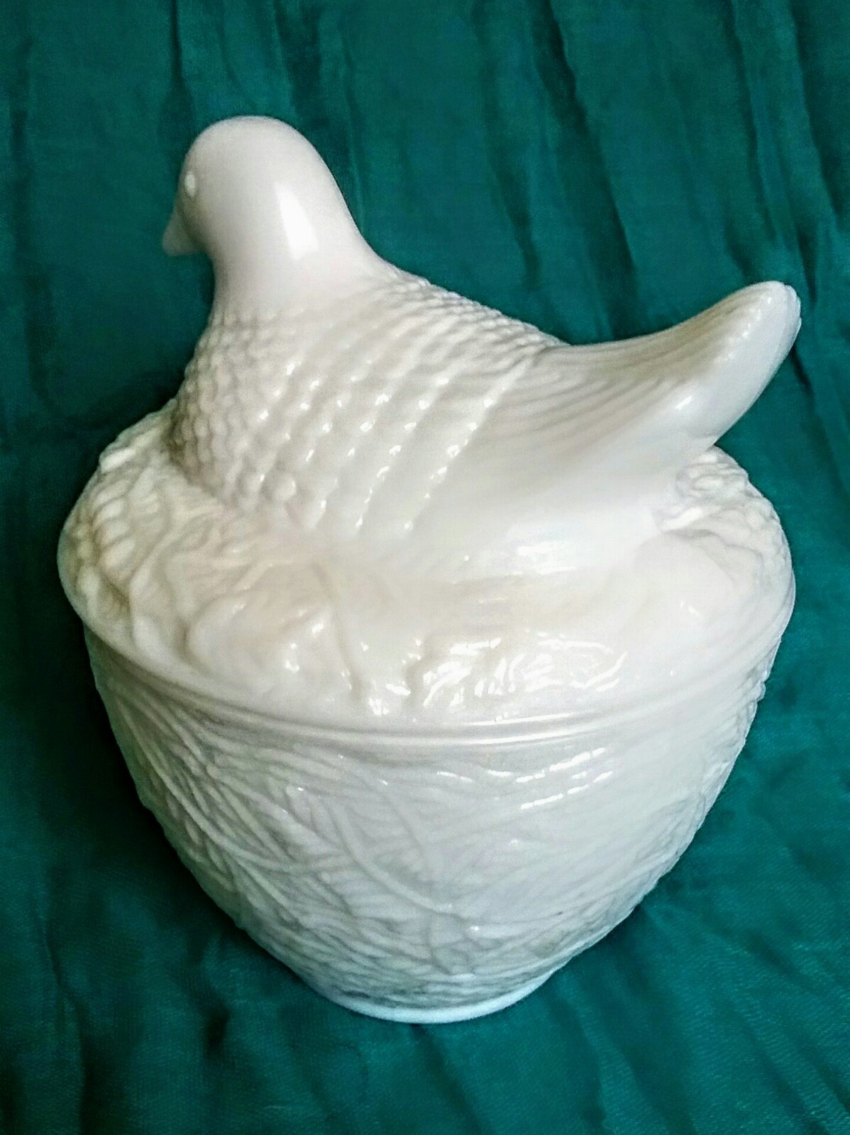 Vintage Avon Milk Glass Chicken HEN ON NEST covered Candy Dish #12 | eBay