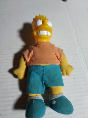 Vintage 1990 Bart Simpson Rubber/Plush Doll 9" Pre-Owned The Simpsons ...