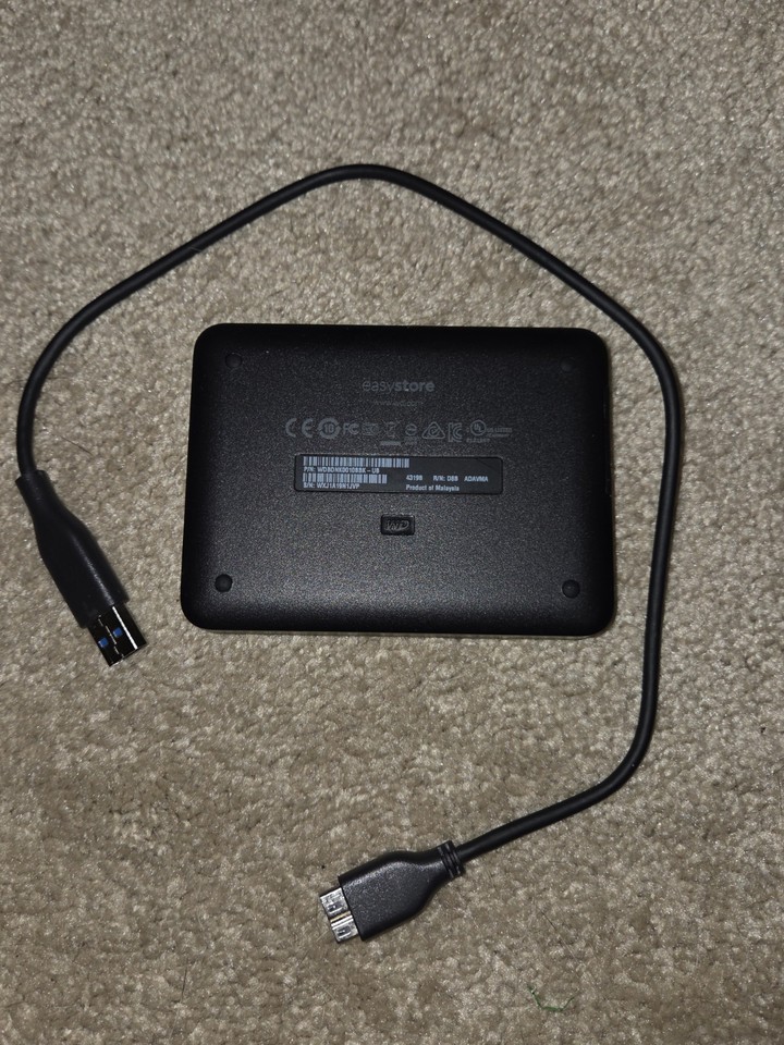 WD EASYSTORE 1TB EXTERNAL HARD Drive HD And USB Cord Free Shipping | eBay