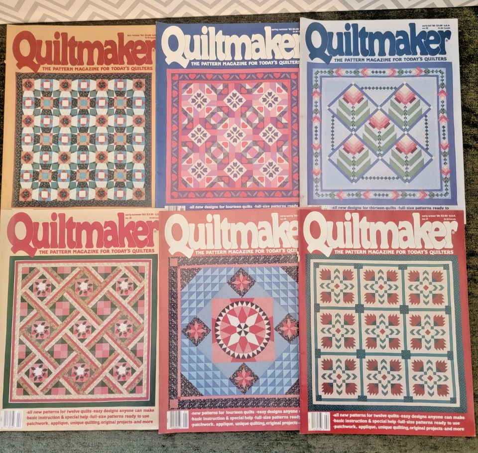 Lot of 27 Vintage Quiltmakers Patterns Magazines~80's & 90's Back ...