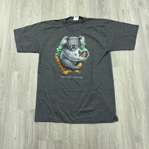 Vintage No Tree No Me Koala Bear Shirt Men's Large Gray 90s Single ...