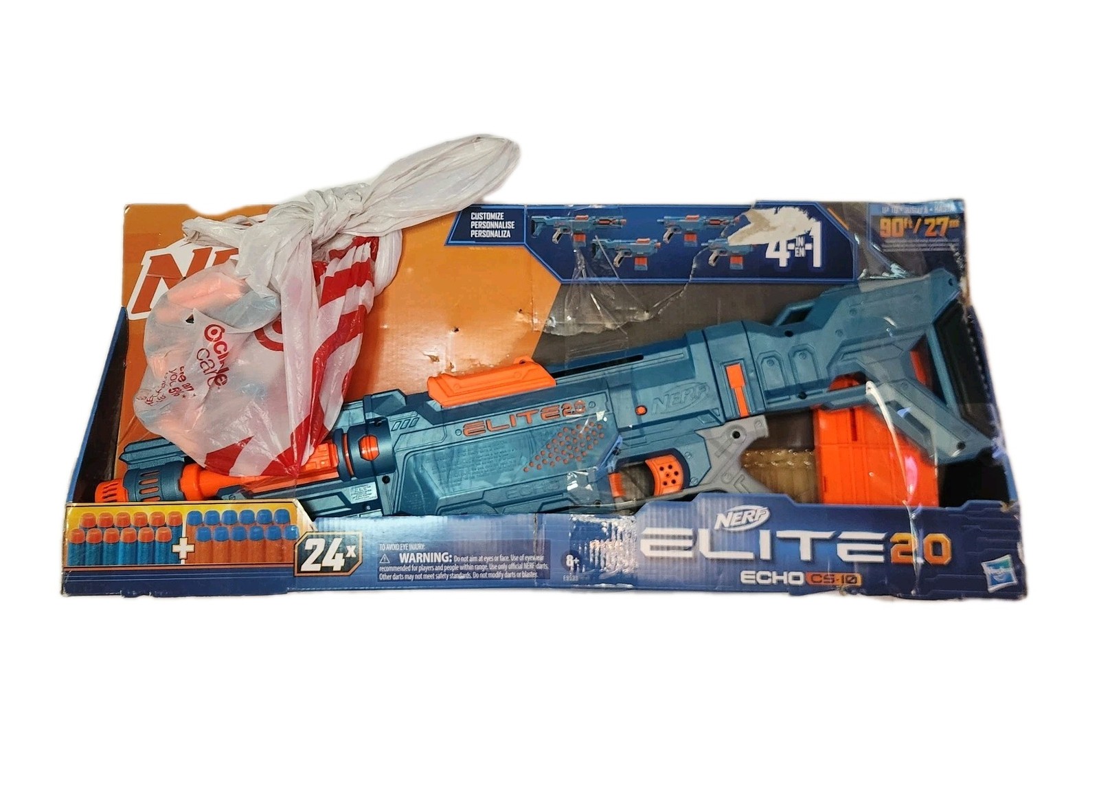 NERF Elite 2.0 Echo CS-10 Blaster Toy Gun Used Tested Working | eBay