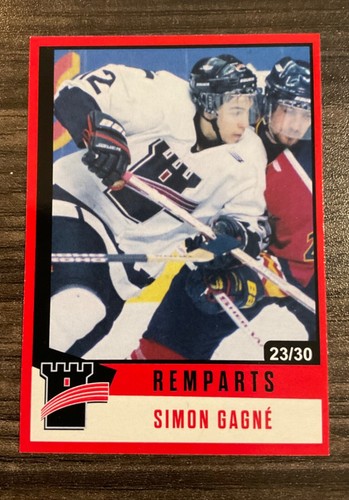 2022 Quebec Remparts 25th Anniversary SIMON GAGNE Red Parallel 23/30 | eBay