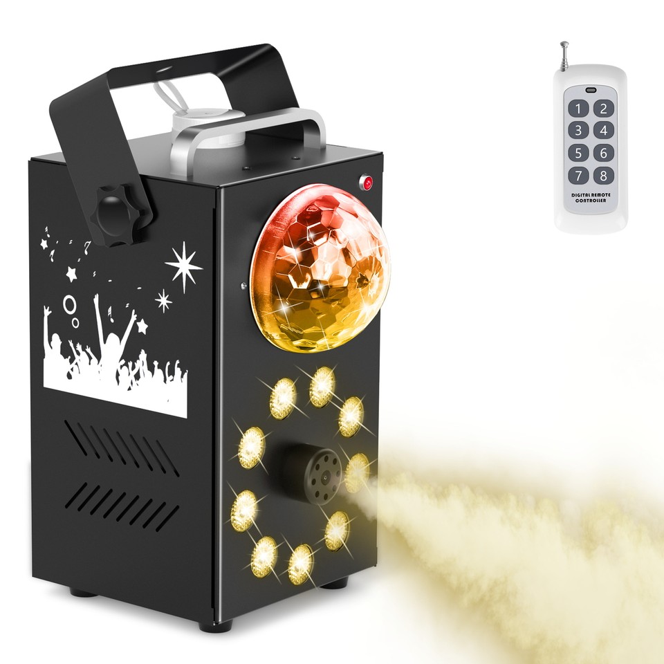 700W Smoke Fog Machine Remote 9 LED Stage Effect Lighting DJ Disco ...