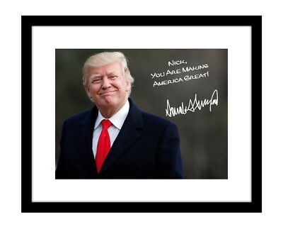 Donald Trump signed 8x10 photo US President Personalized Your Name MAGA ...