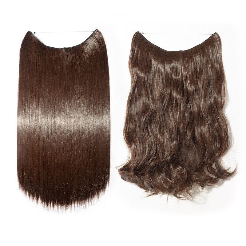 Secret Elastic No Clip Wire in Hair Extensions Natural Blonde Hairpiece ...