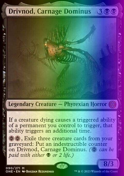 MTG Drivnod, Carnage Dominus (90/530) Phyrexia All Will Be One NM FOIL ...