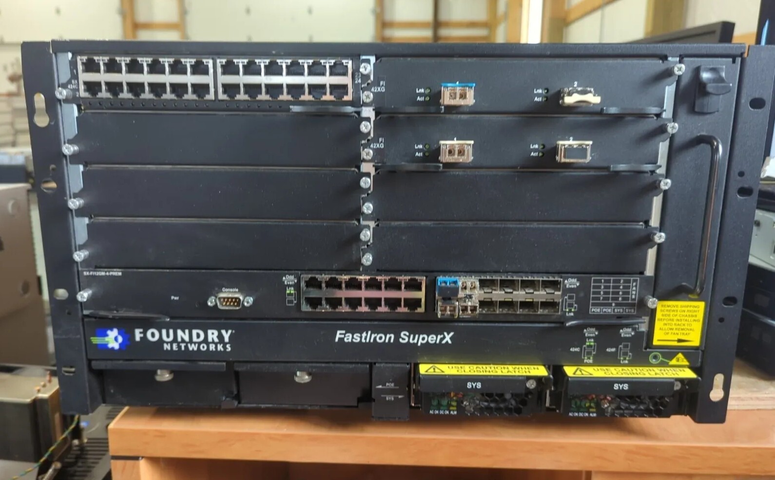 Brocade/Foundry FastIron SuperX FI-SX1-AC Chassis Fan & Power Supply ...