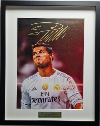 Cristiano Ronaldo CR7 canvas Hand Signed FRAMED w/COA Free shipping ...